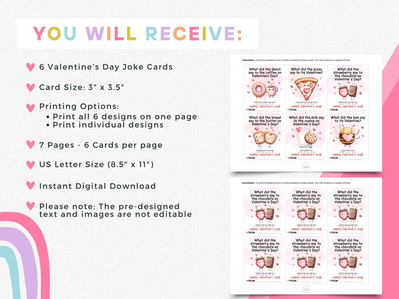 Printable Valentine's Day Joke Cards, Funny Kids Jokes, School ...