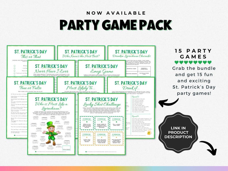 St. Patrick's Day Green Color Match up Game, Printable Senior Trivia ...