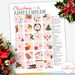 Christmas Advent Calendar With Fun Activities, Pink Printable Kids ...