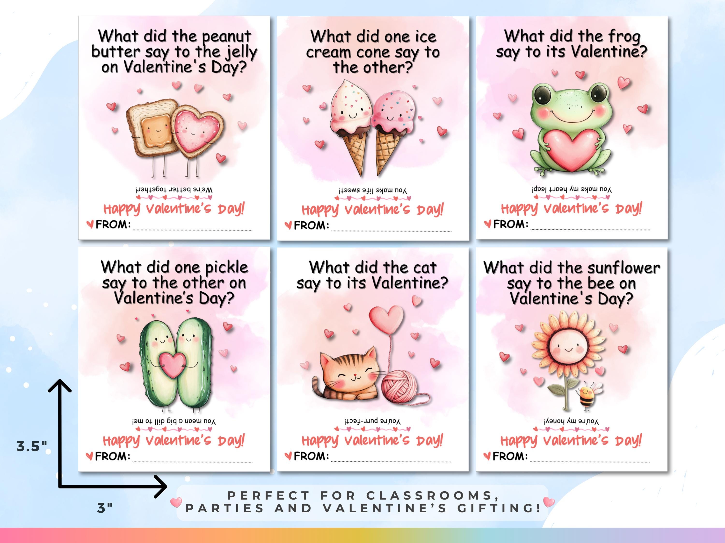 Printable Valentine's Day Joke Cards, Funny Kids Jokes, School ...