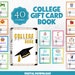 College Gift Card Book Printable, Gift for College Student, Graduation ...