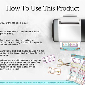 Kids Reward Coupon Book, Reward System for Kids, Kids Activities ...