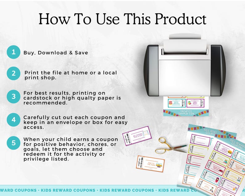 Kids Reward Coupon Book, Reward System for Kids, Kids Activities ...