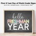 First Day of 9th Grade Chalkboard Sign, Last Day of High School Sign ...