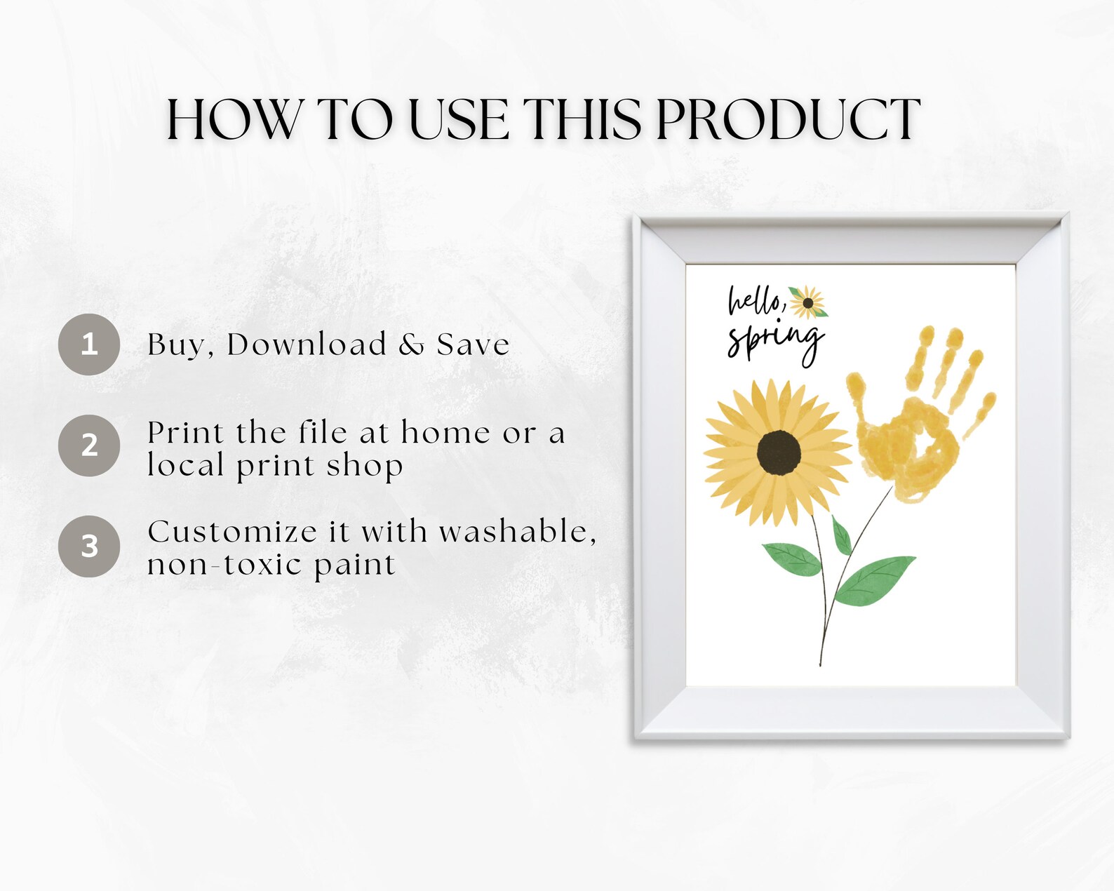 Hello Spring Handprint Craft for Kids, Keepsake Printables, Preschool ...