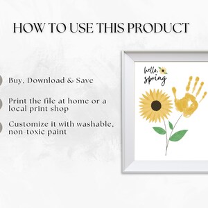 Hello Spring Handprint Craft for Kids, Keepsake Printables, Preschool ...