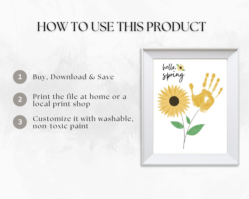 Hello Spring Handprint Craft for Kids, Keepsake Printables, Preschool ...