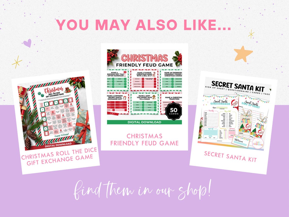 Christmas Drawing Game, Printable Drawing Challenge, Holiday Office ...