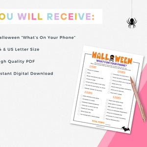 Halloween Whats on Your Phone Game, Printable Group Party Game, Phone ...