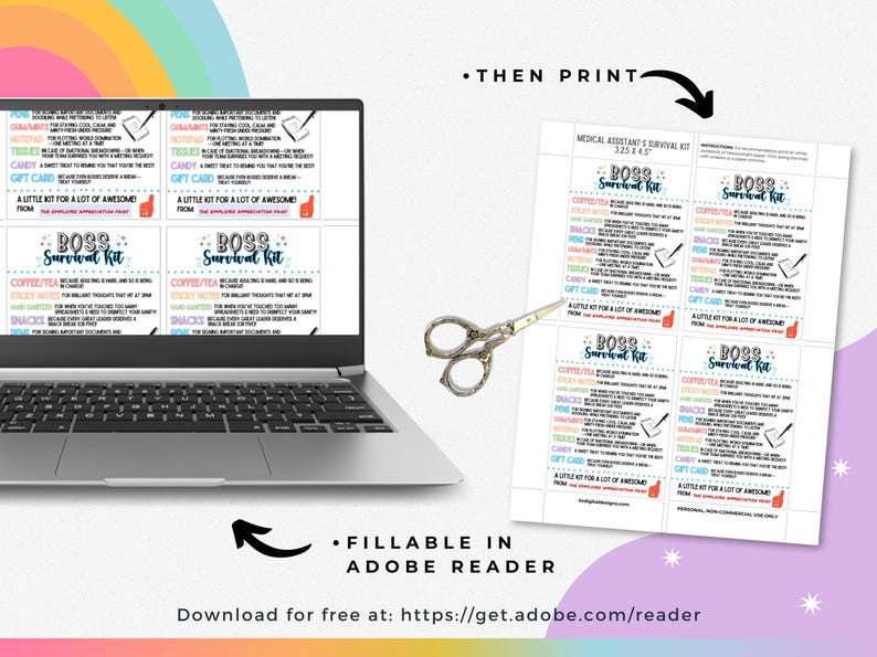 Boss Survival Kit Tag, National Boss Day, Happy Bosses Day Tag, Boss ...
