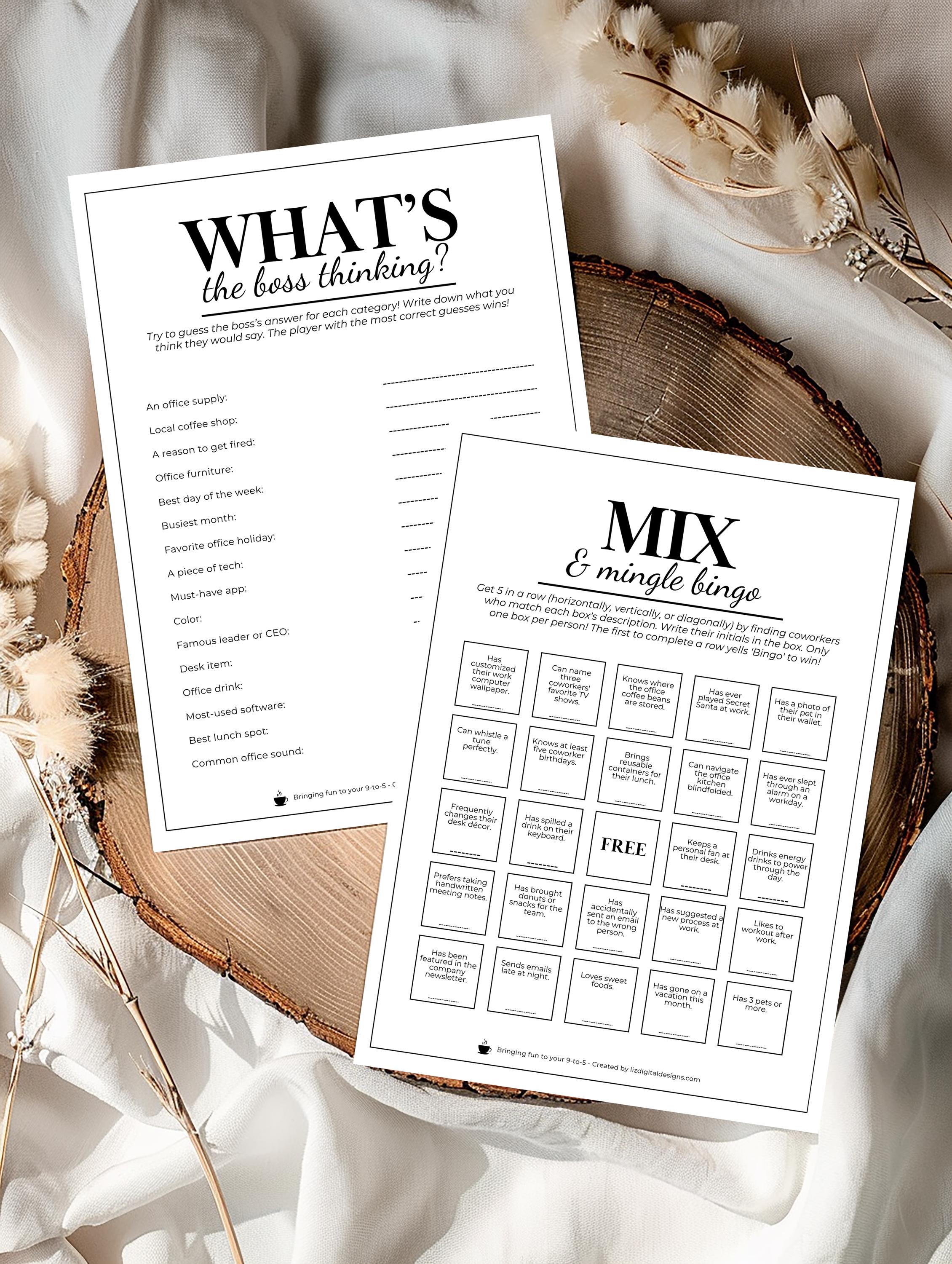 Staff Meeting Games, Office Party Game Bundle, Get to Know Me Staff ...