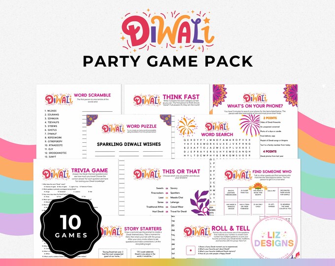 Diwali Trivia Game, Printable Quiz With Answers for a Diwali Party ...