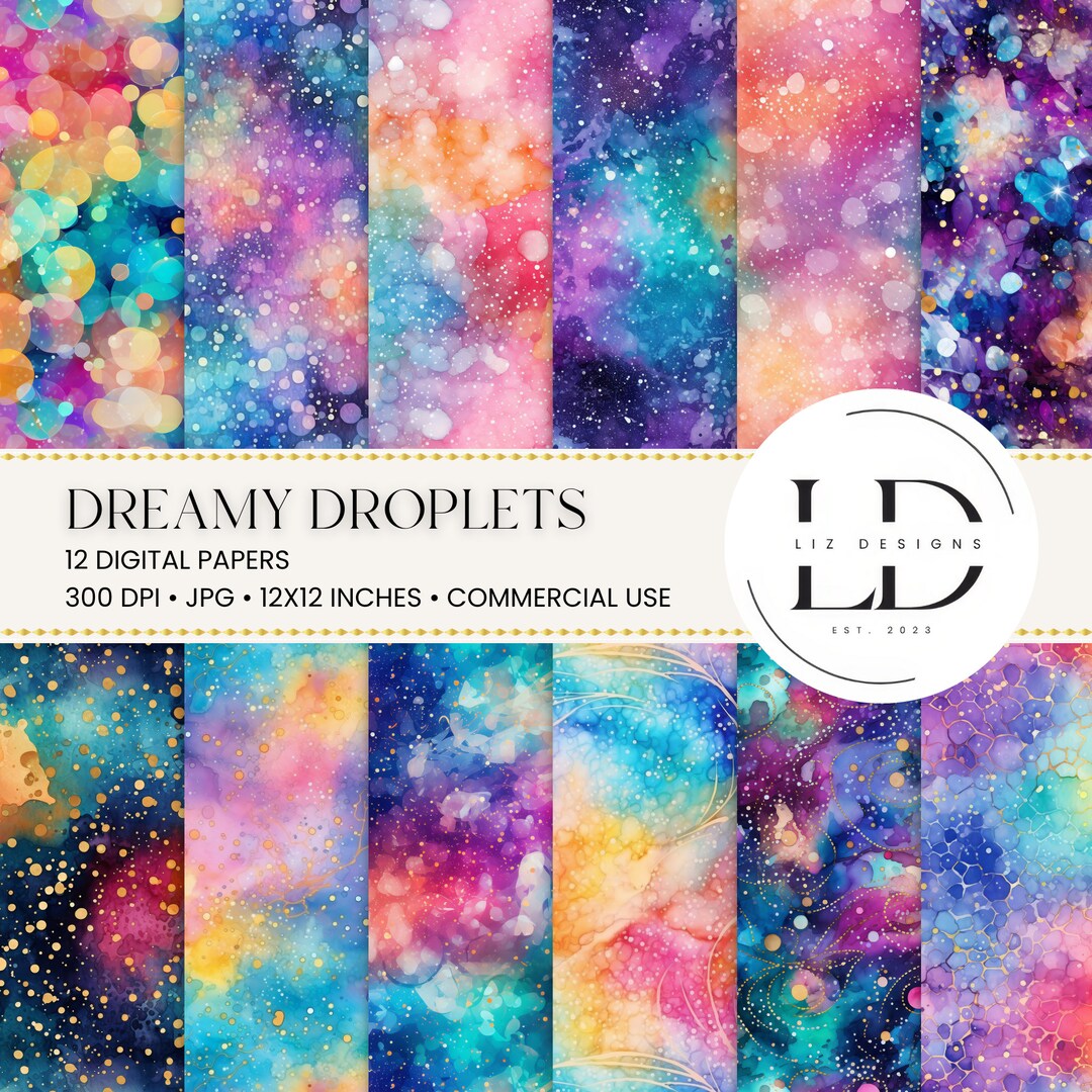 Abstract Digital Paper, Printable Scrapbook Paper, Seamless Digital ...