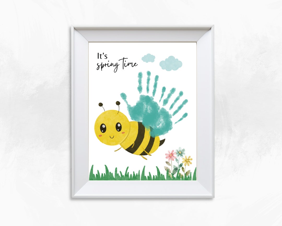 Spring Handprint Art, Memory Keepsake, Easy Spring Craft, Hello Spring ...