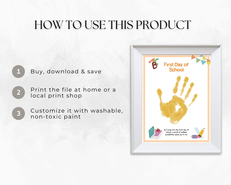 First Day of School Handprint Craft, Back to School Activities ...