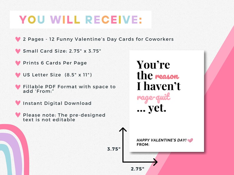 12 Printable Funny Valentine's Day Cards for Coworker, Hilarious ...