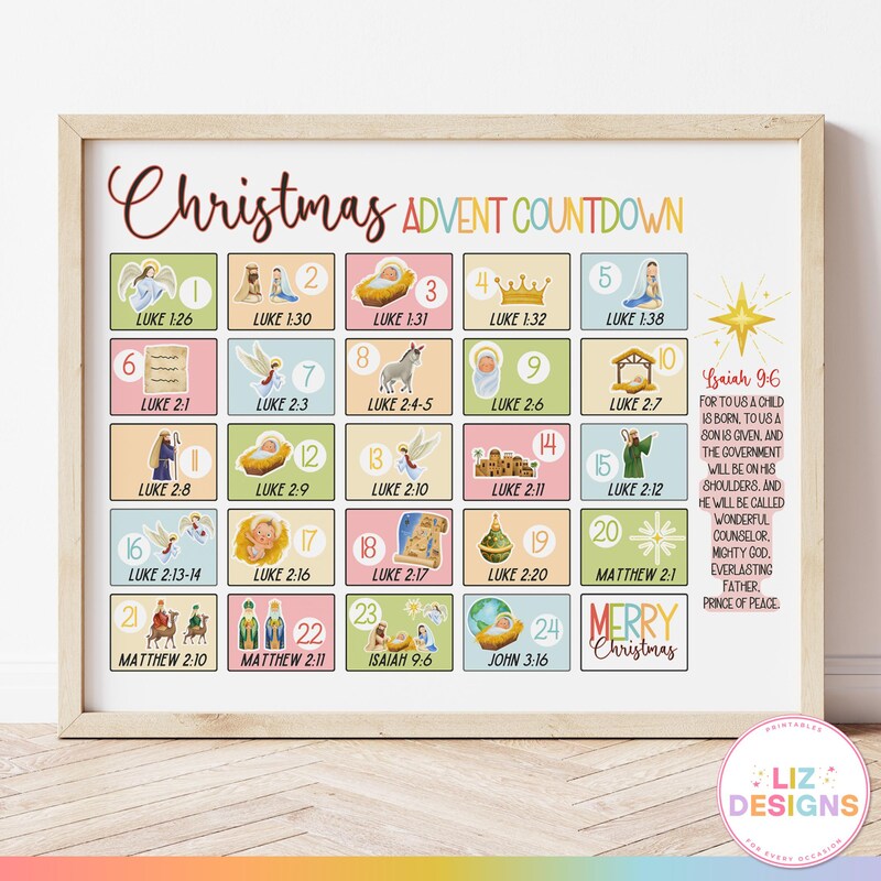 Christian Advent Calendar - Etsy
