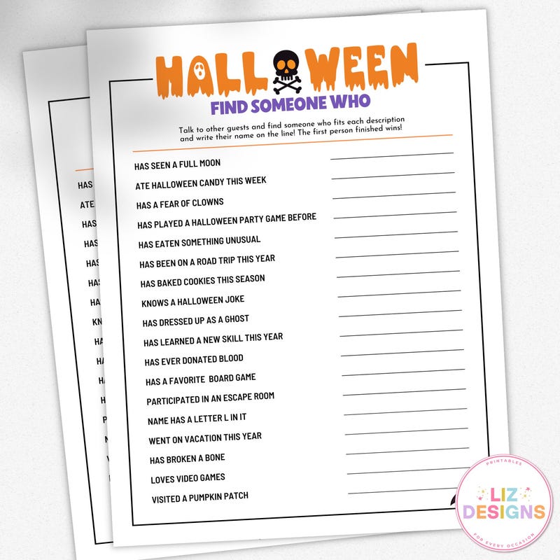 Find Someone Who Game - Etsy