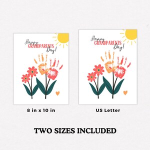 Grandparents Day Handprint Art, Custom Keepsake Gift From Grandkids ...