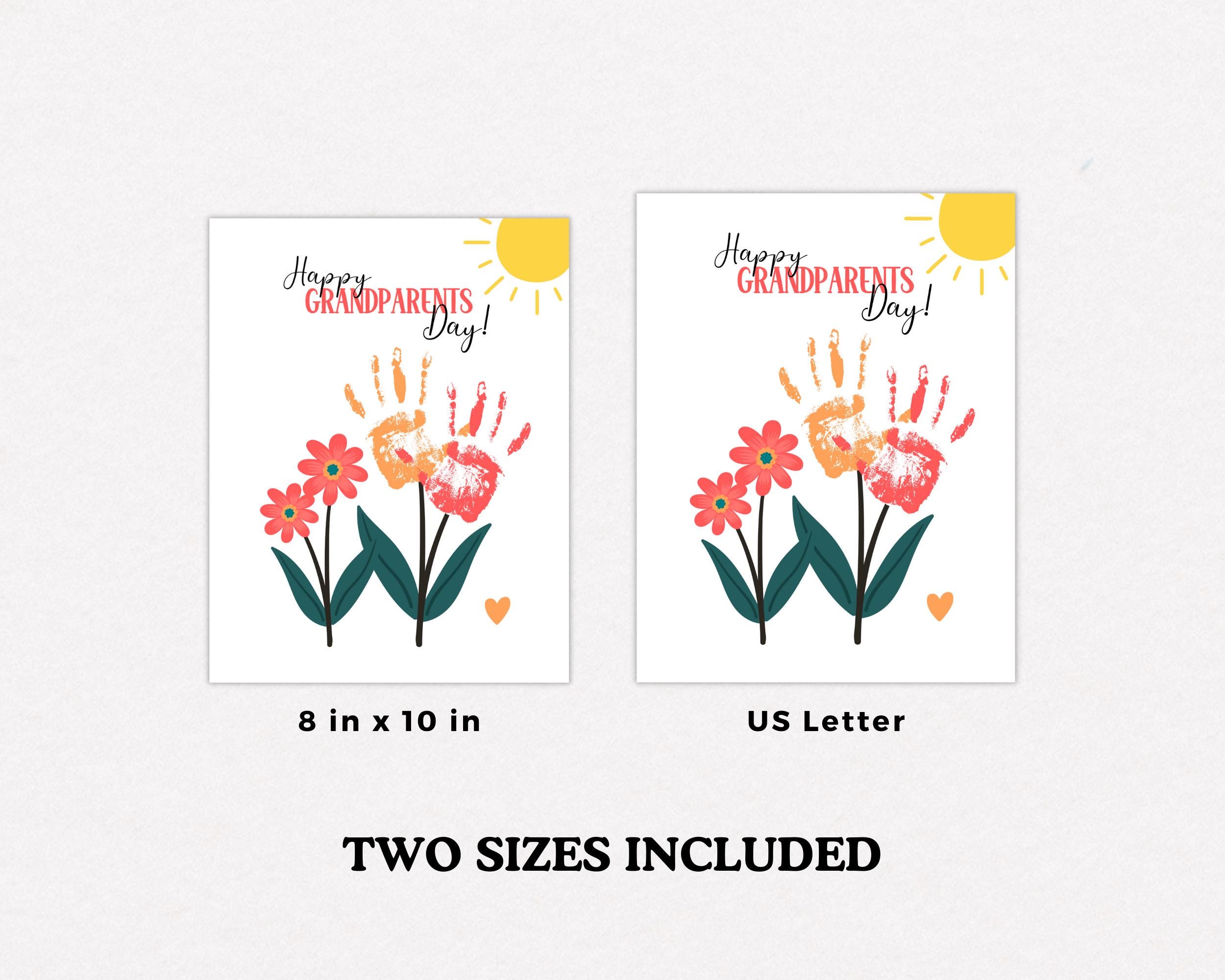 Grandparents Day Handprint Art, Custom Keepsake Gift From Grandkids ...