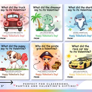 6 Kids Valentines Day Joke Cards, Printable Kids Valentine Cards for ...