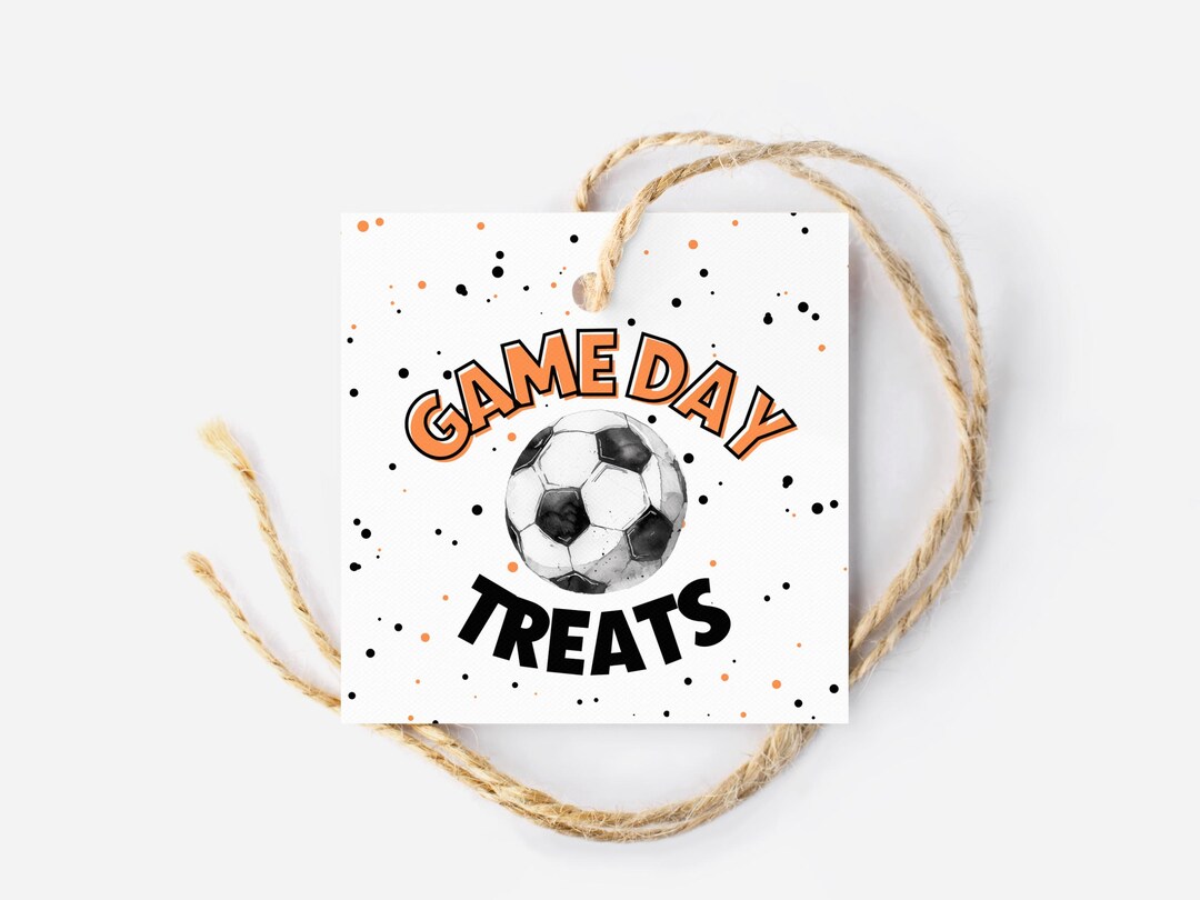 Printable Orange Soccer Game Day Treat Tags, Game Day Snack Bag Tags ...
