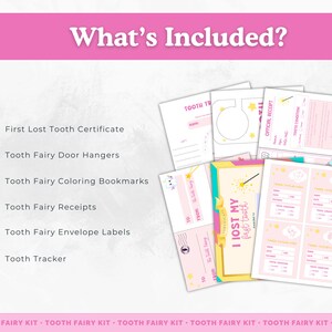 Pink Tooth Fairy Receipt Printable, First Lost Tooth Certificate, Kid ...