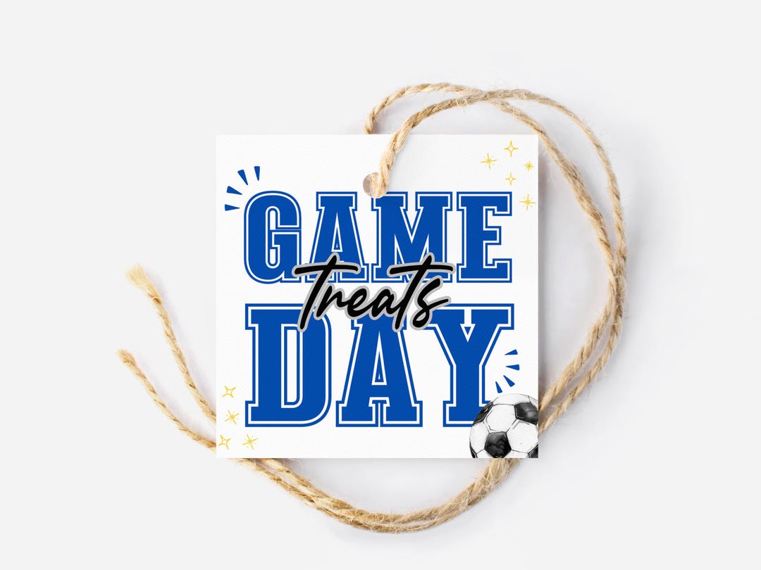 Printable Soccer Game Day Treat Tags, Game Day Snack Bag Tags, Sport ...