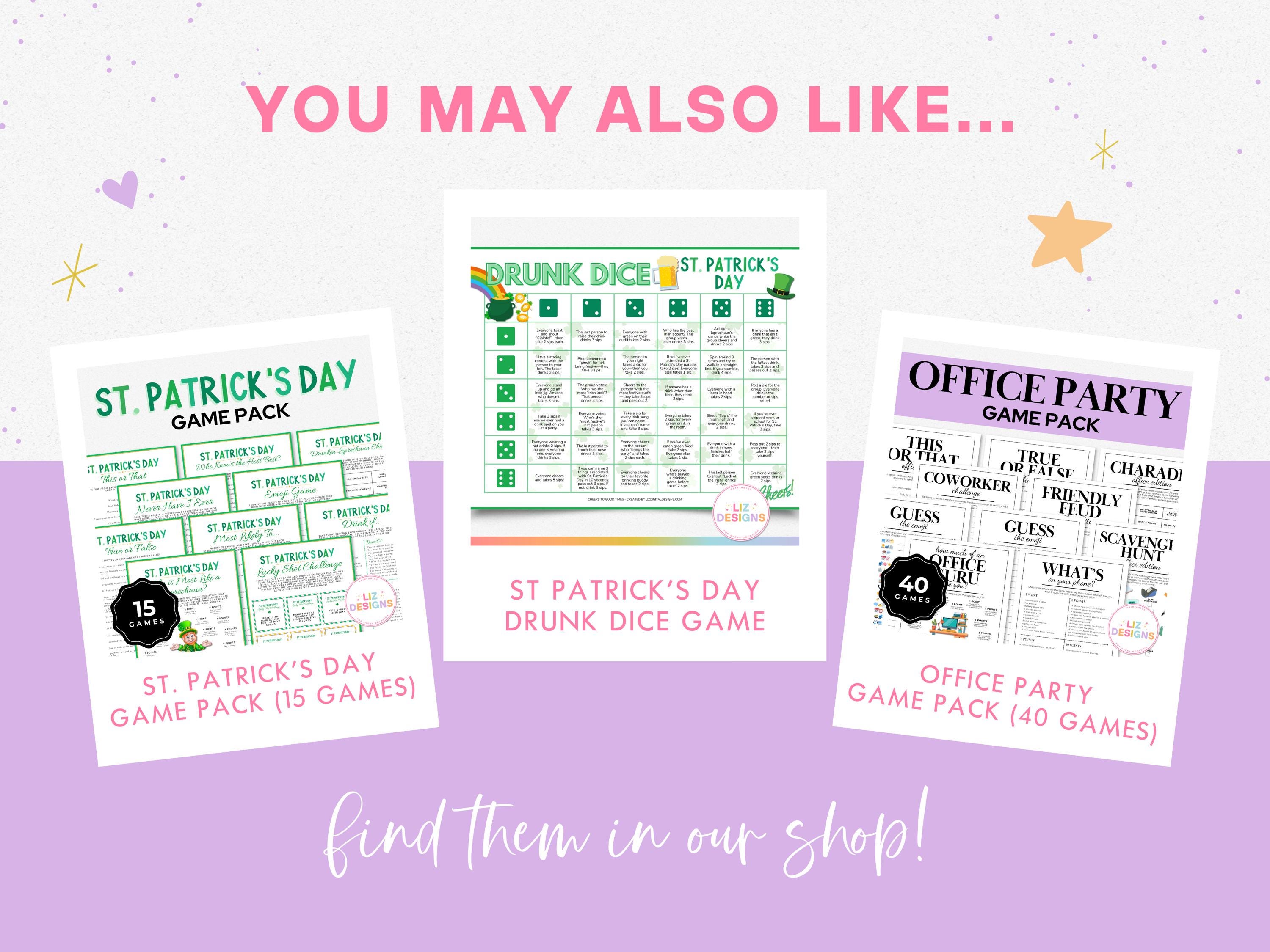 St. Patrick's Day Green Color Match up Game, Printable Senior Trivia ...