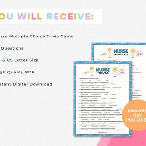 Printable Nurse Trivia, Nurse Appreciation Party Game, Medical Party ...