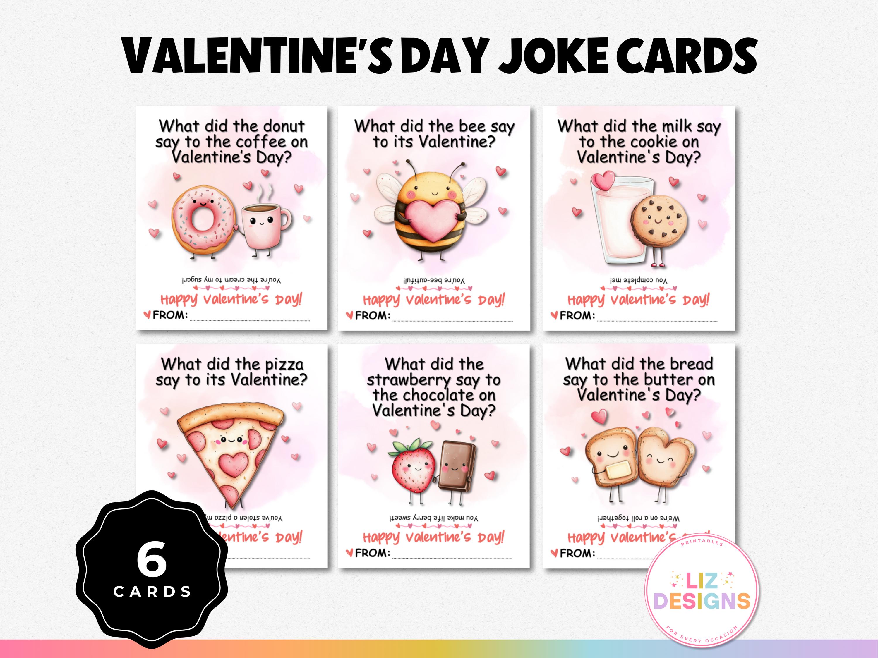 Printable Valentine's Day Joke Cards, Funny Kids Jokes, School ...