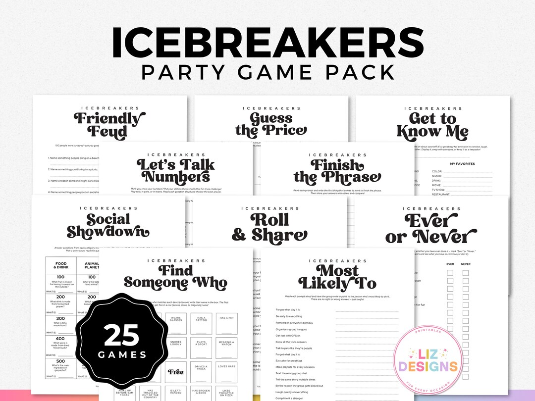 Get to Know You Icebreaker, Find Someone Who Bingo, Conversation ...