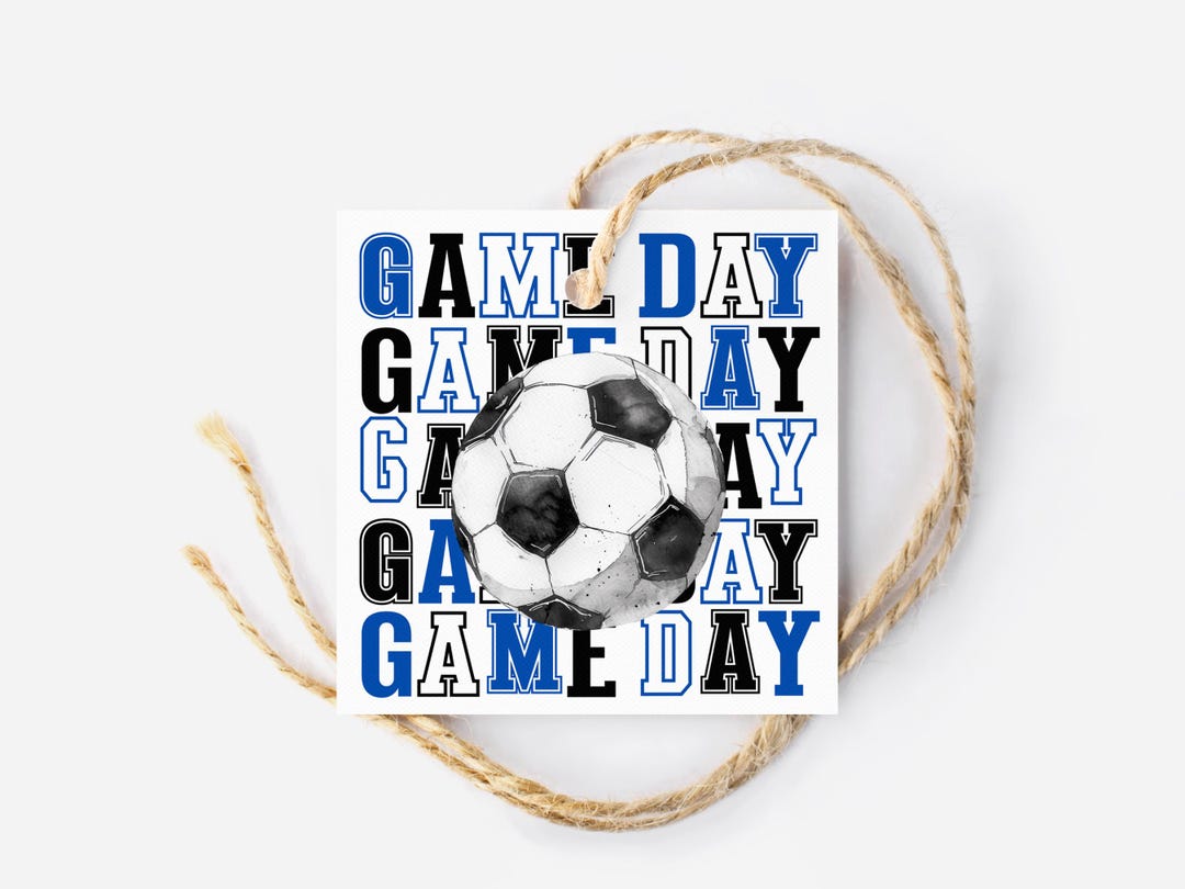 Printable Blue Soccer Game Day Treat Tags, Game Day Snack Bag Tag ...