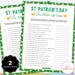 St. Patrick's Day Green Color Match up Game, Printable Senior Trivia ...