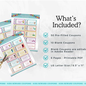 Kids Reward Coupon Book, Reward System for Kids, Kids Activities ...