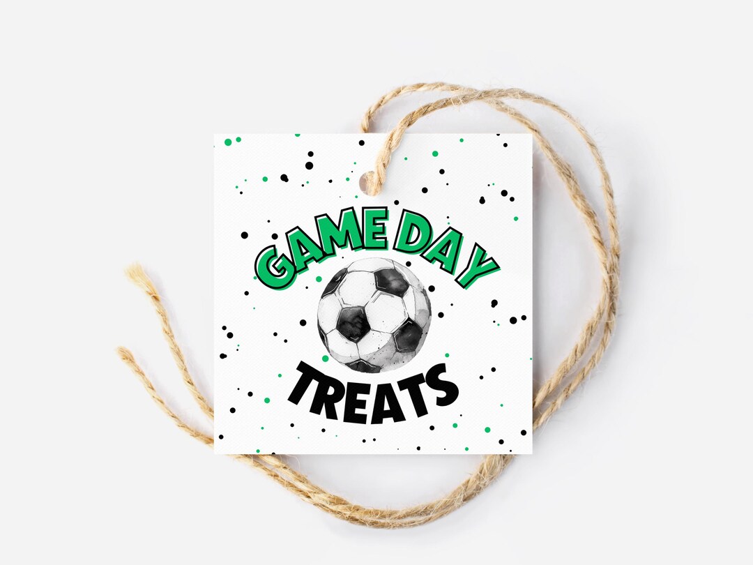 Printable Soccer Game Day Treat Tags, Game Day Snack Bag Tags, Sport ...