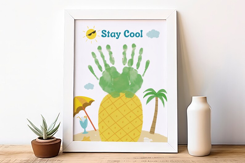 Summer Handprint Craft, Printable Templates, Summer Art for Kids ...