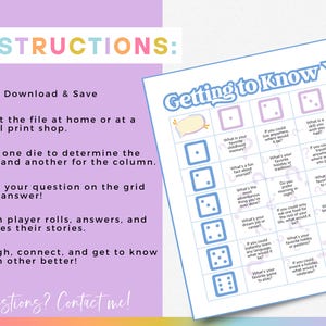 Get to Know You Dice Game, Icebreaker Questions for Adults, Fun ...