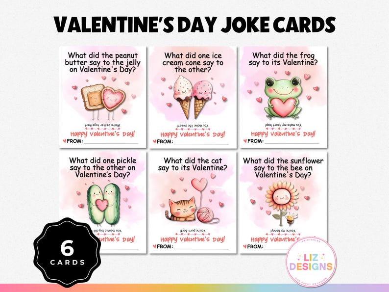 Printable Valentine's Day Joke Cards, Funny Kids Jokes, School ...