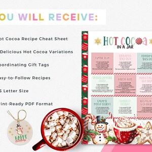 Hot Cocoa Mix Tags, Hot Chocolate Gift Tags, Christmas Treat Tags ...