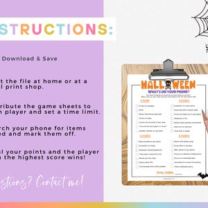 Halloween Whats on Your Phone Game, Printable Group Party Game, Phone ...