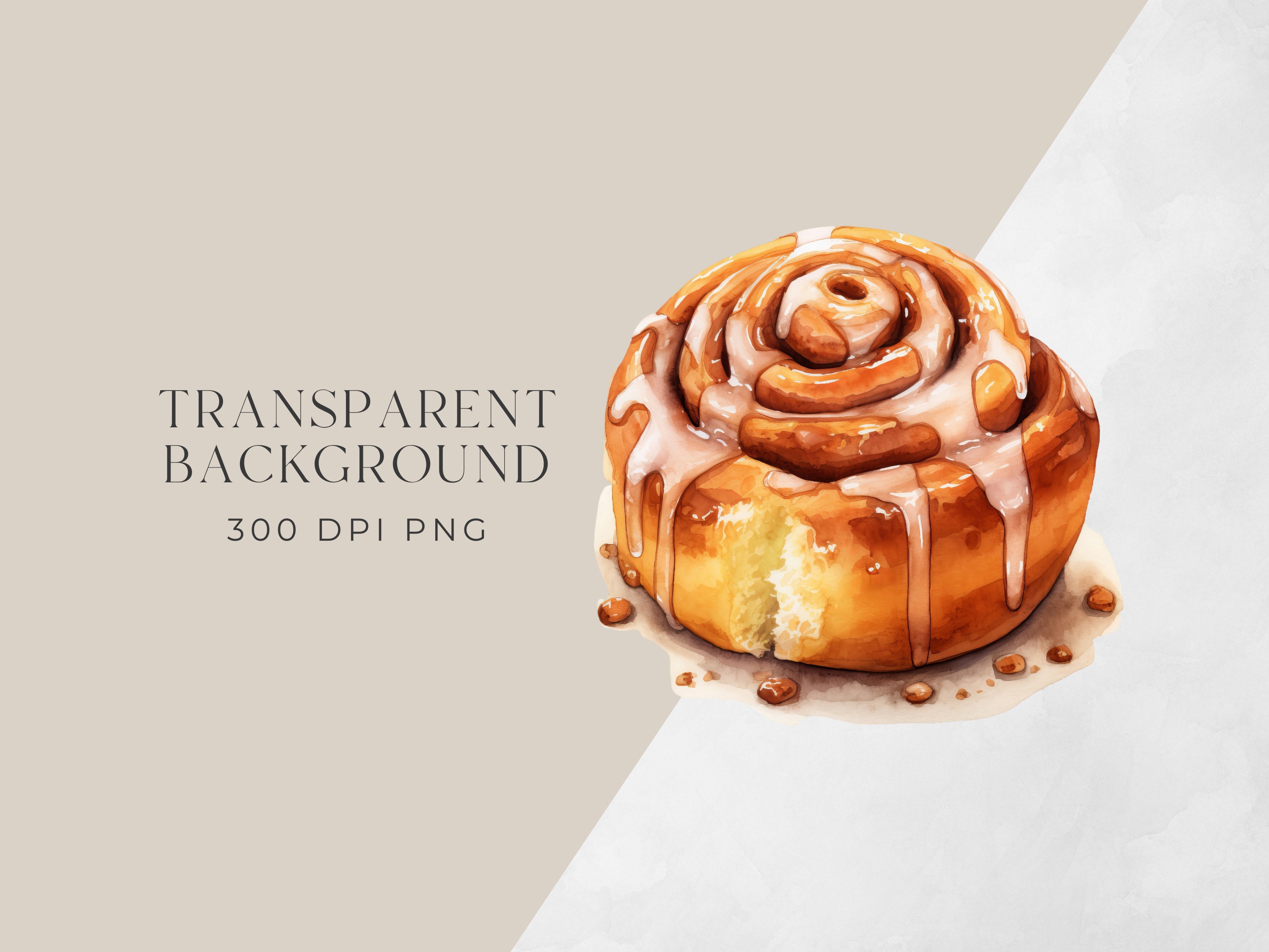 Cinnamon Roll Clipart, Cinnamon Bun PNG, Sweet Pastry Breakfast ...