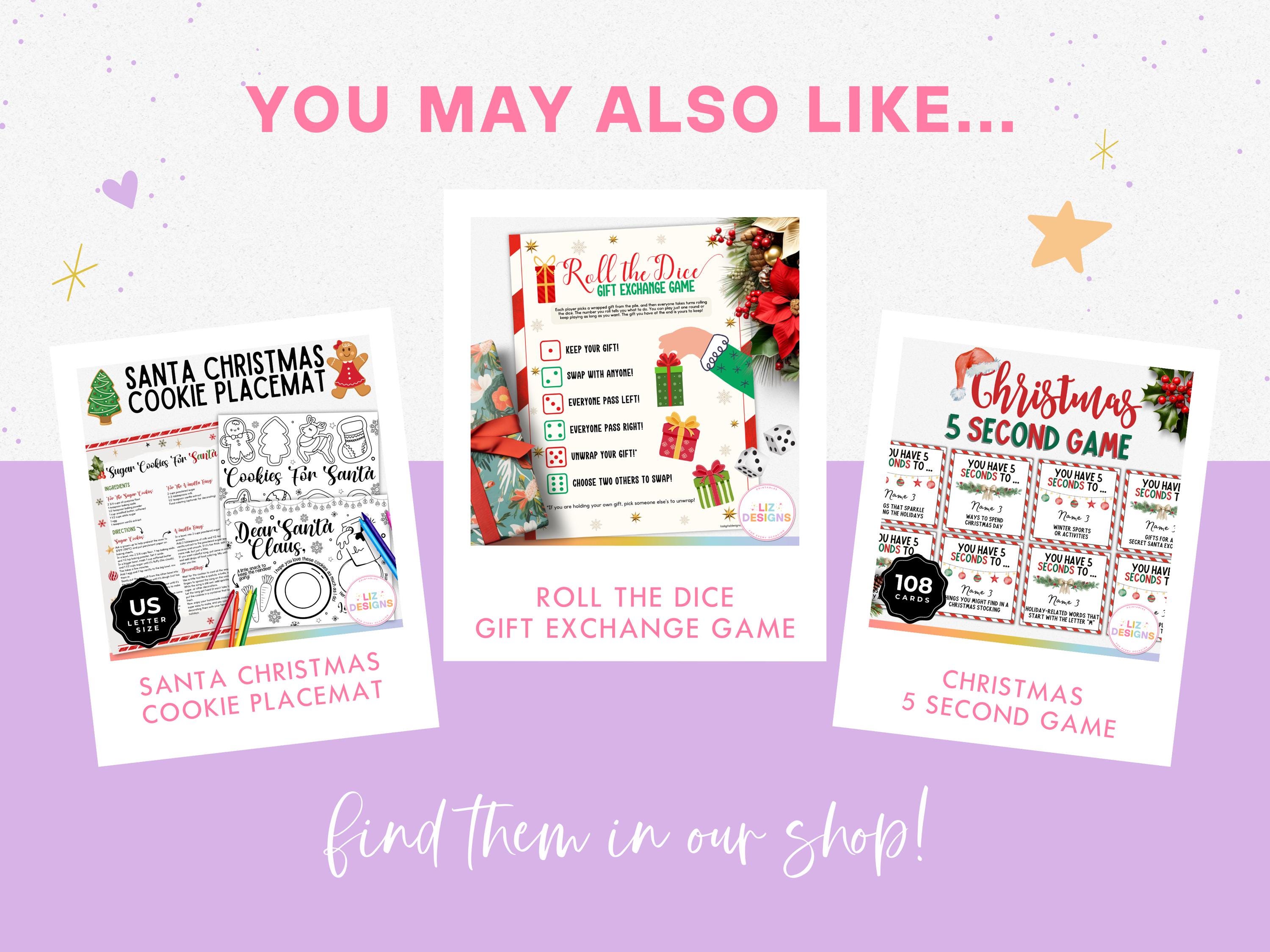 Christmas Left Right Game, Pass the Gift, Fun Holiday Gift Exchange ...