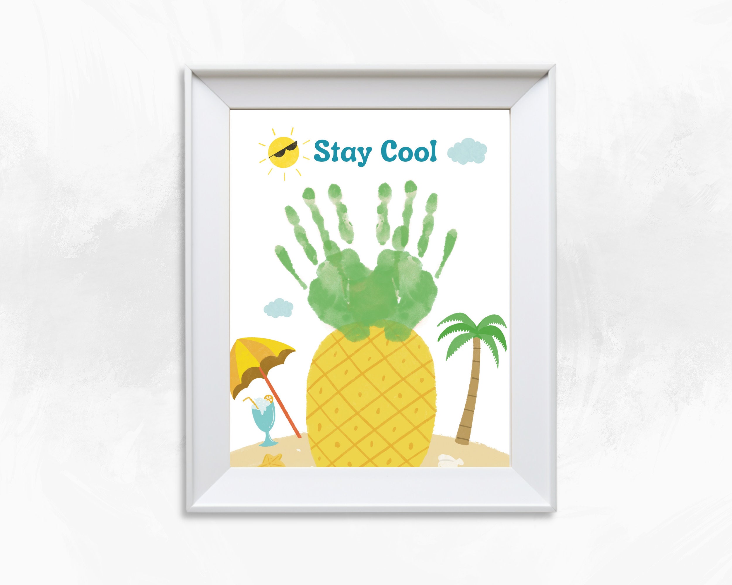 Summer Handprint Craft, Printable Templates, Summer Art for Kids ...