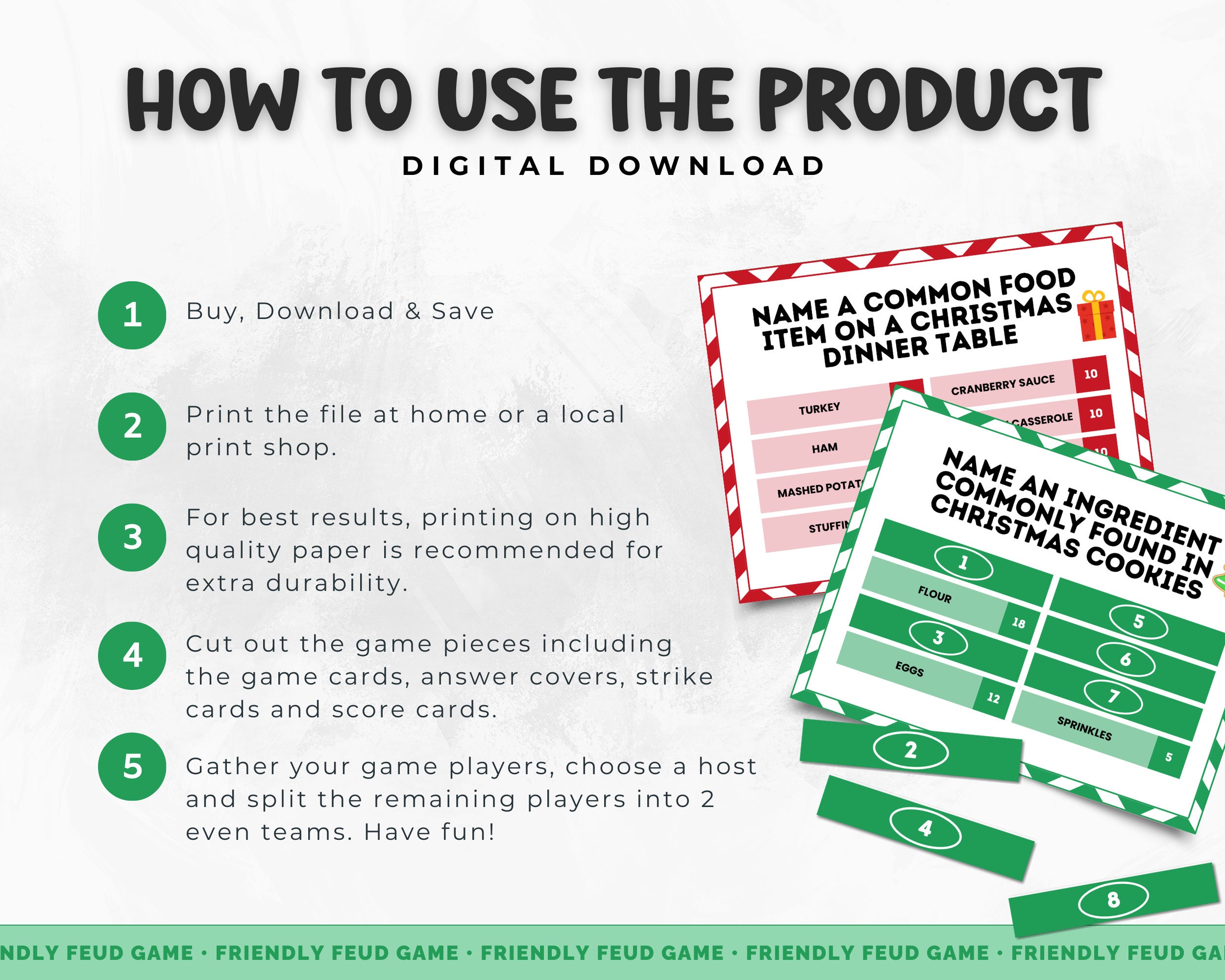 Christmas Friendly Feud Game, Christmas Day Family Game Night, Office ...