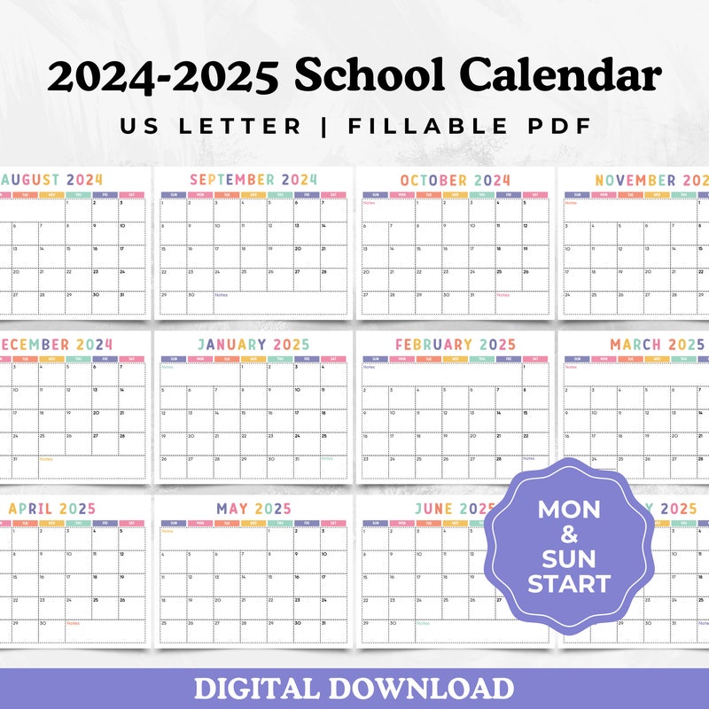 Editable Calendar - Etsy