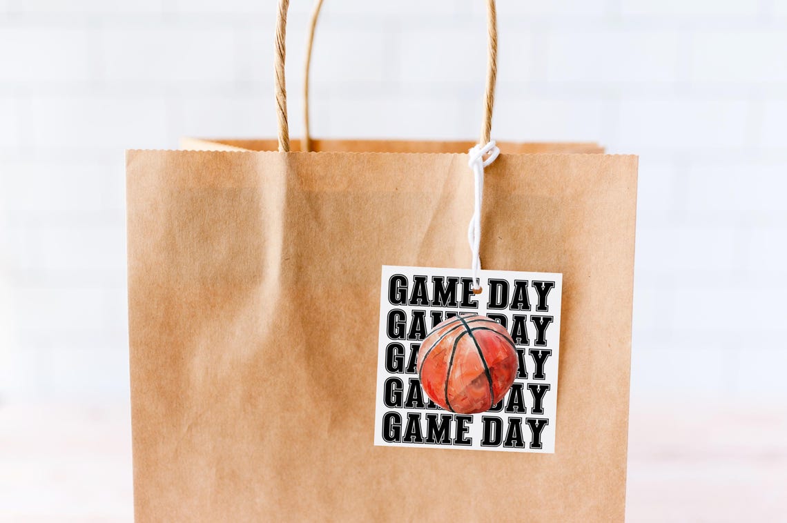 Printable Basketball Game Day Treat Tags, Game Day Snack Tags, Sport ...