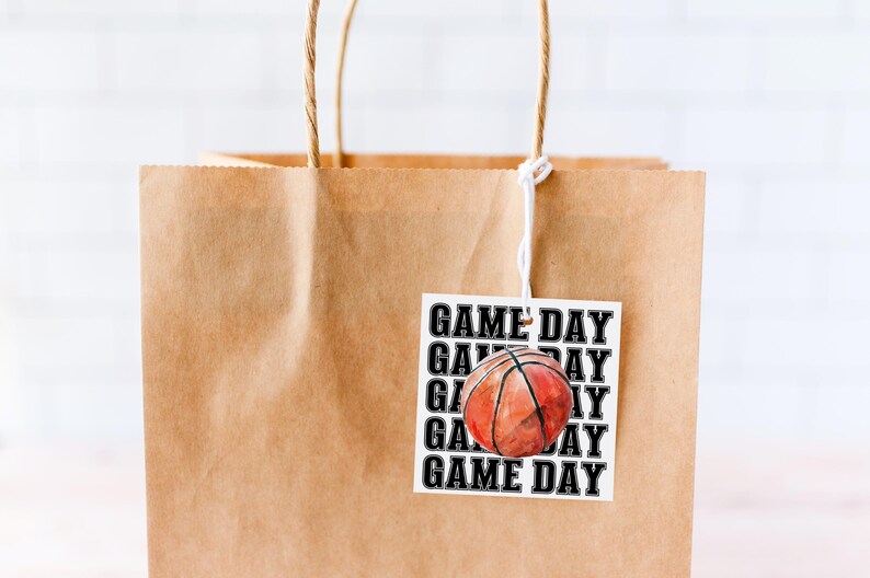 Printable Basketball Game Day Treat Tags, Game Day Snack Tags, Sport ...