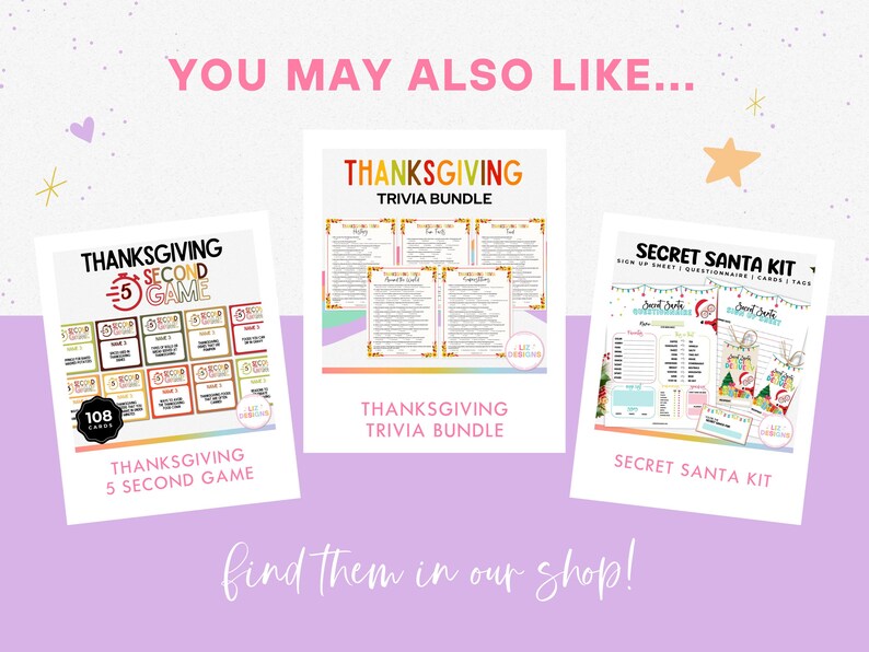 Thanksgiving Scavenger Hunt, Printable Treasure Hunt for Kids and ...