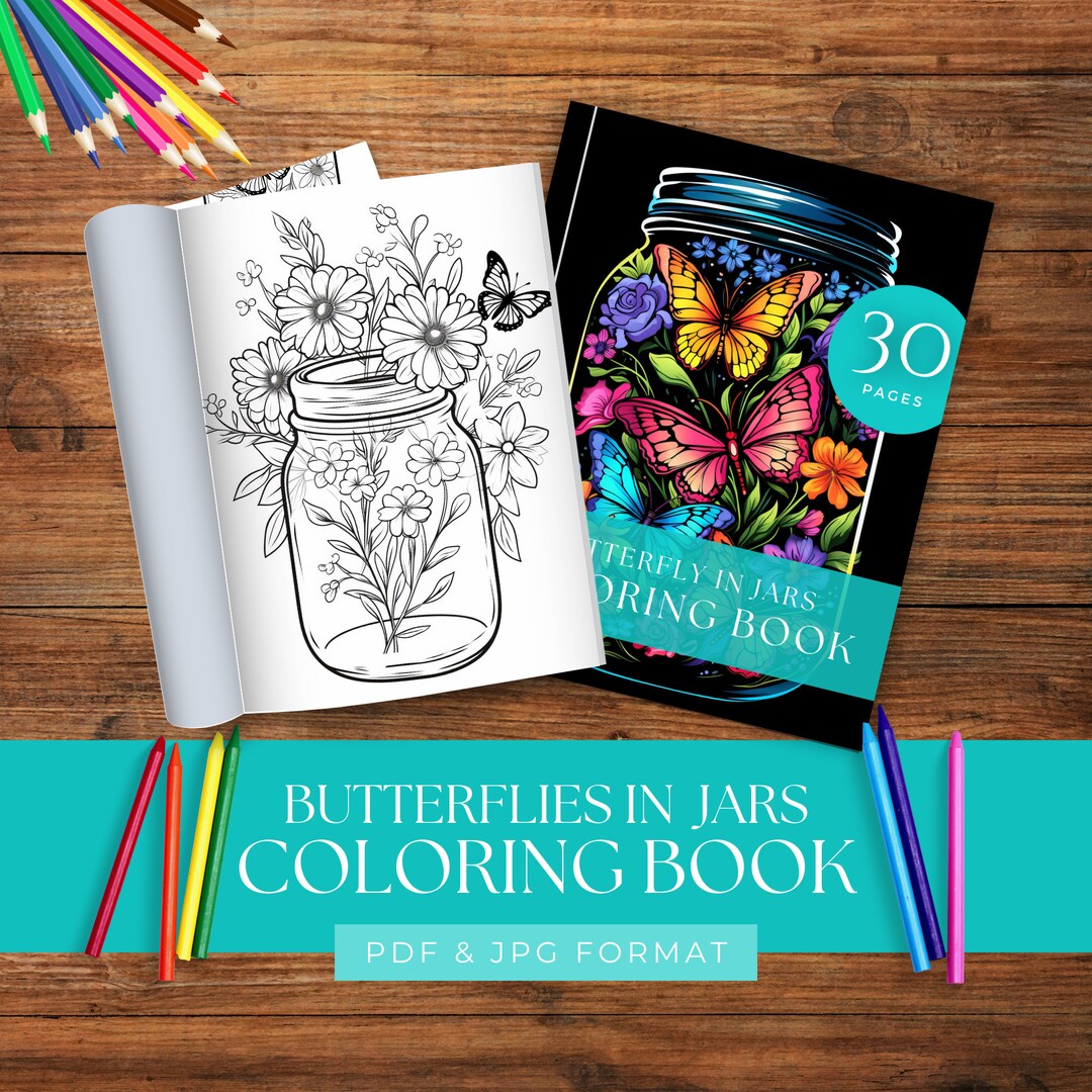 30 Floral Butterfly Coloring Pages, Printable Flower and Butterflies ...